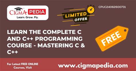 Learn The Complete C And C Programming Course Mastering C C Free Udemy Course Cigma