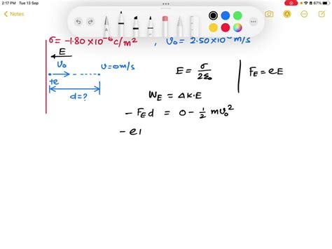 Solved The Surface Charge Density On An Infinite Charged Plane Is −1 80×10−6c M2 A Proton Is