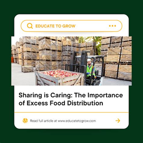 Excess Food Distribution Sharing Is Caring
