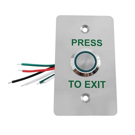 Push To Exit Aluminum Rex Button With Cnonc Terminals Tsz Retail