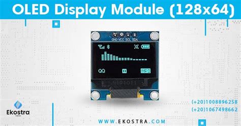 0 96 Oled Display Module 128x64 Yellow Blue I2c Screen For Arduino Projects Ekostra