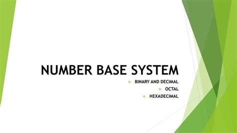Number Base System Pptx