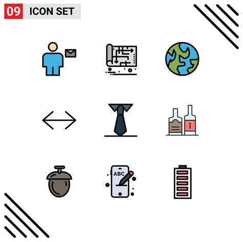 Pictogram Set Of Simple Filledline Flat Colors Of Education Move Map