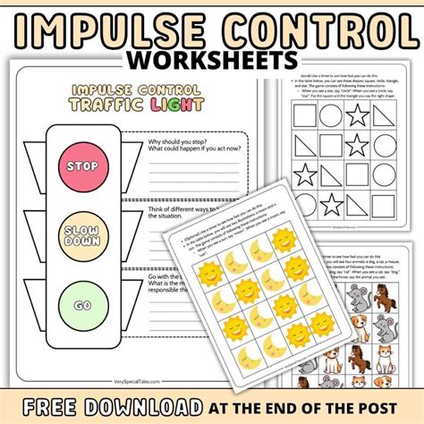 Free Printable Impulse Control Worksheets Printable Free Printables