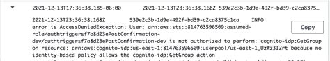 Postconfirmation Trigger Unable To Add User To Group Missing `cognito Idpgetgroup` Permission