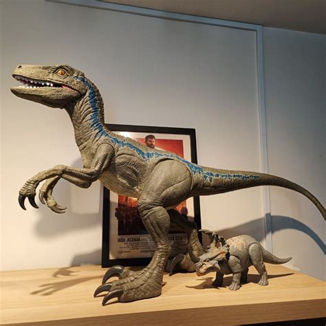Mattel Jurassic World Colossal Velociraptor Blue Hobbies And Toys Toys