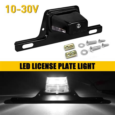 Trailer License Plate Bracket With Light Gzztores Led