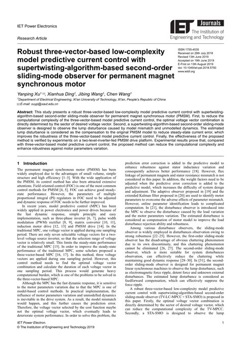 Robust Three Vector Based Low Complexity Model Predictive Current Control With Supertwisting