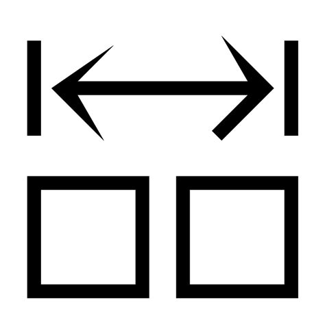 Distribute Width Evenly Vector Svg Icon Svg Repo