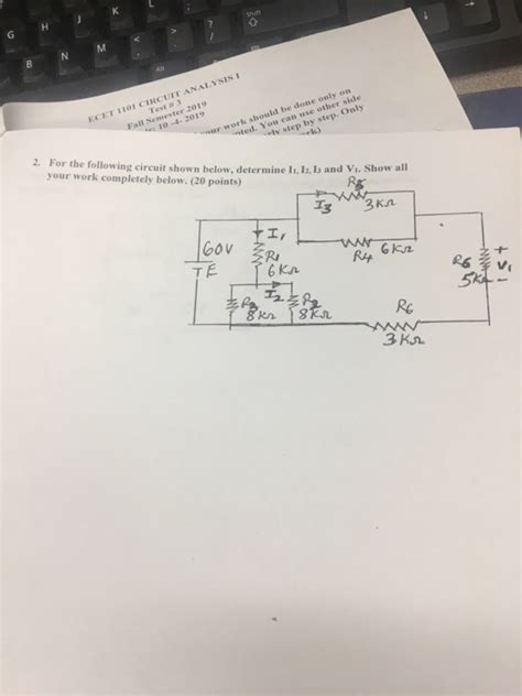 Solved Ecet 1101 Circuit Analysis Test Fall Semester 2019 10
