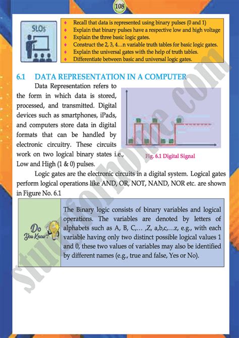 Digital Logic And Design Unit 6 Computer Science 10th Text Book
