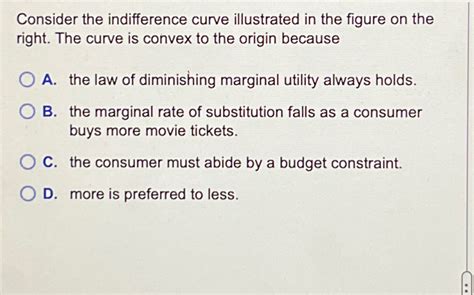 Solved Consider The Indifference Curve Illustrated In The