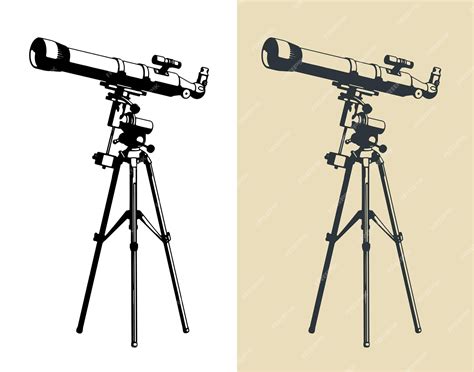 Premium Vector Refracting Telescope Illustrations
