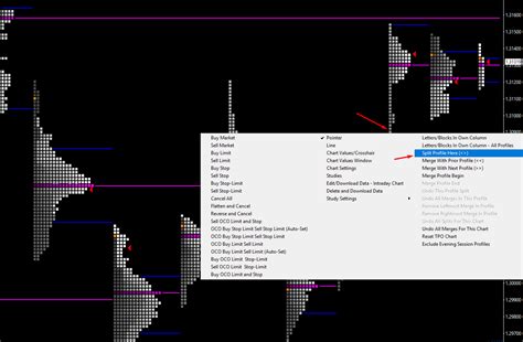 TPO Market Profile Indicator With Merge And Split Functions An