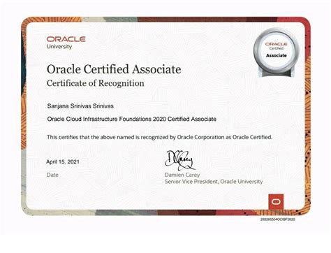 Sanjana Srinivas On Linkedin Learnoracle Oraclecloud