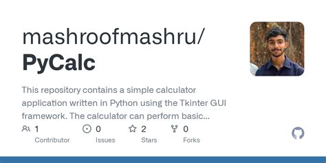 Github Mashroofmashrupycalc This Repository Contains A Simple Calculator Application Written