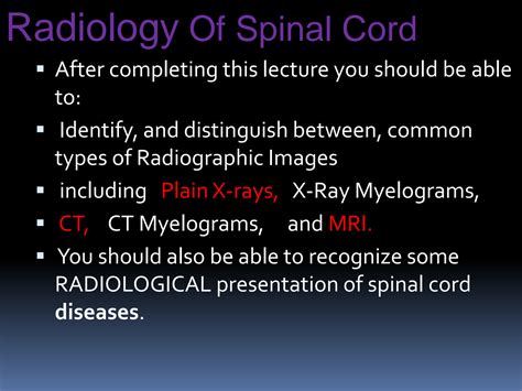 SOLUTION Cns Imaging Lecture 1 Spinal Cord Studypool