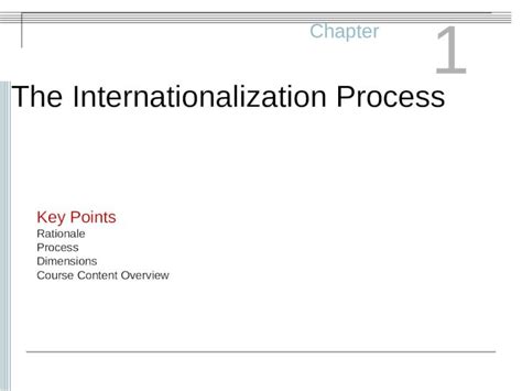 PPT Chapter The Internationalization Process Key Points Rationale Process Dimensions Course