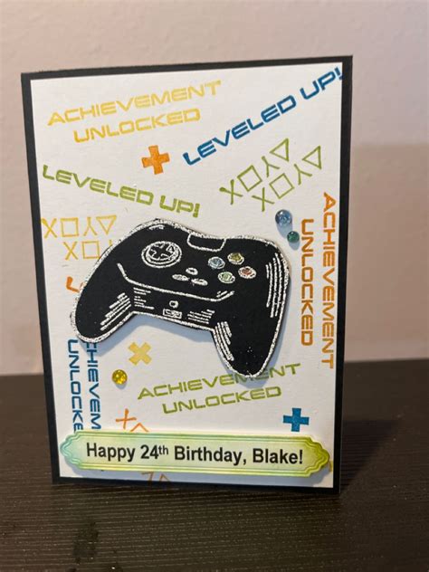 Video Game Controller Birthday Card Video Game Controller Birthday Card