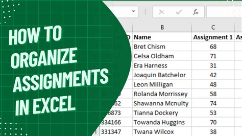 How To Organize Assignments In Excel Earn And Excel