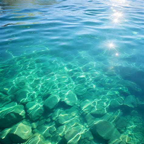 Blue Ocean Water Surface Blue Green Surface Of The Ocean In With