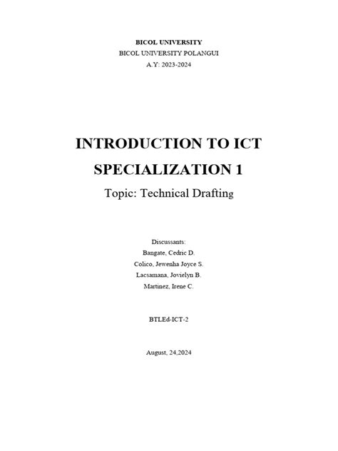 Technical Drafting 1 Pdf Technical Drawing Computer Aided Design