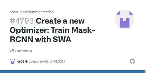 Create A New Optimizer Train Mask Rcnn With Swa · Issue 4793 · Open Mmlabmmdetection · Github