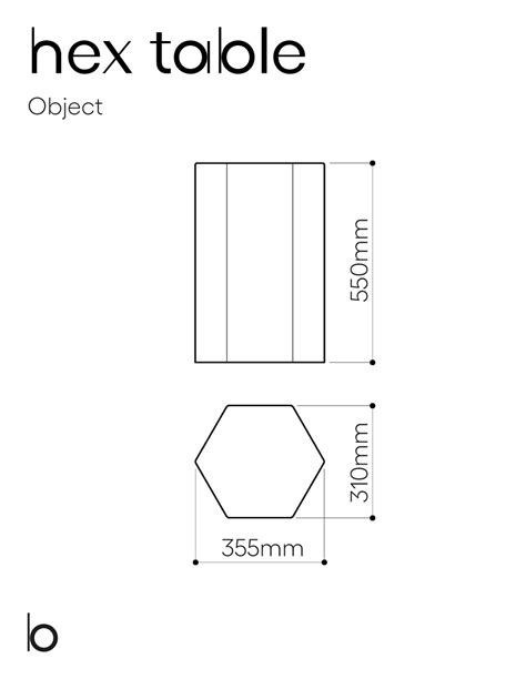 Hex Table Large Clear Bomma