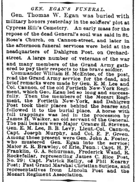 Egan Thomas W Biographic Profiles We Will Remember American Civil War Forums