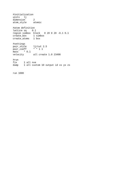 Lammps Input Pdf