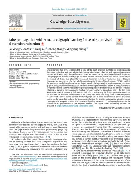Label Propagation With Structured Graph Learning For Semi Supervised