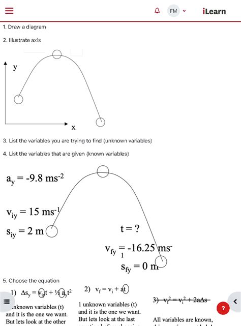 Projectile Motion Projectiles I Learn Phar 1008 1 Draw A Diagram 2