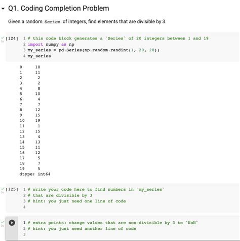 Solved Given A Random Series Of Integers Find Elements That