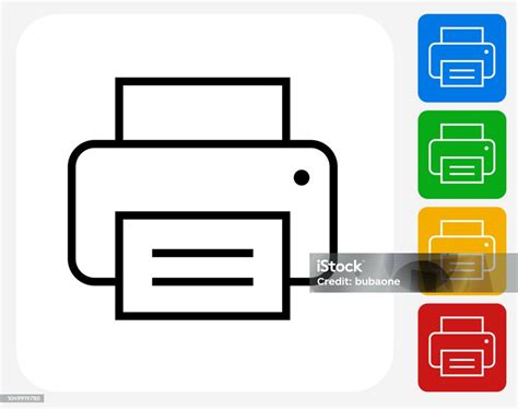 컴퓨터 데스크톱 프린터 아이콘 검은색에 대한 스톡 벡터 아트 및 기타 이미지 검은색 노랑 녹색 Istock