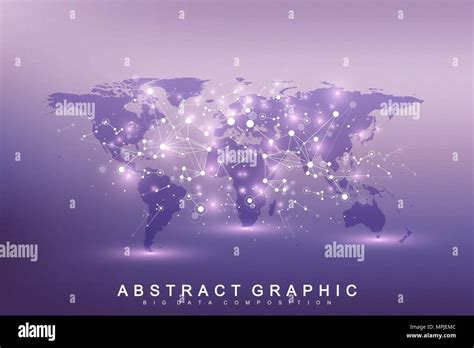 World Map Point With Global Technology Networking Concept Digital Data