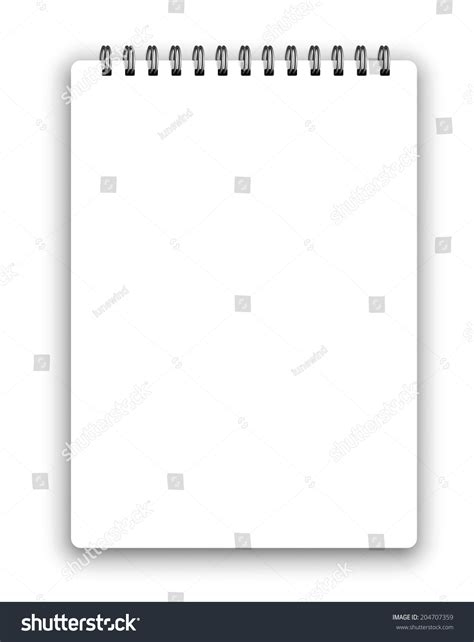 Vertical Realistic Spiral Notepad Notebook Isolated Stock Vector Royalty Free