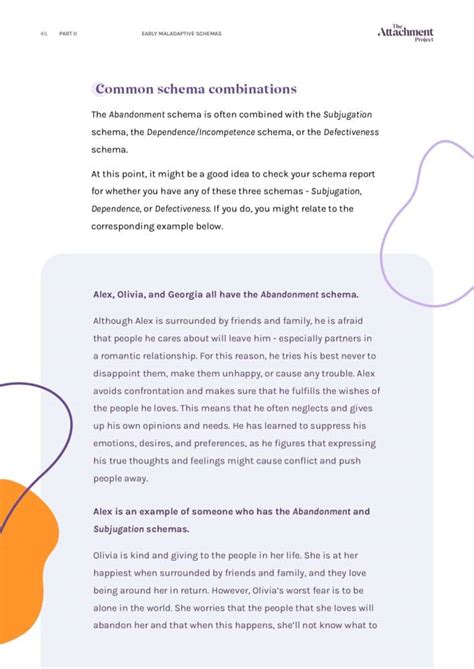 Maladaptive Schemas Workbook Attachment Project