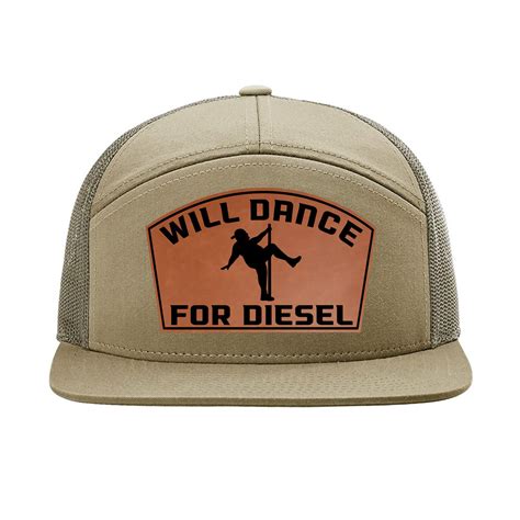 Will Dance For Diesel 7 Panel Hat Bad Ass Hat Co