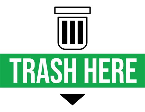 Printable Trash Sign Free Image Free Download And Print For You