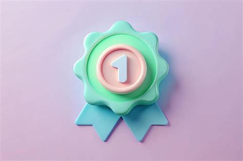 3d Notification Badge With Number In Pastel Colors Premium Ai