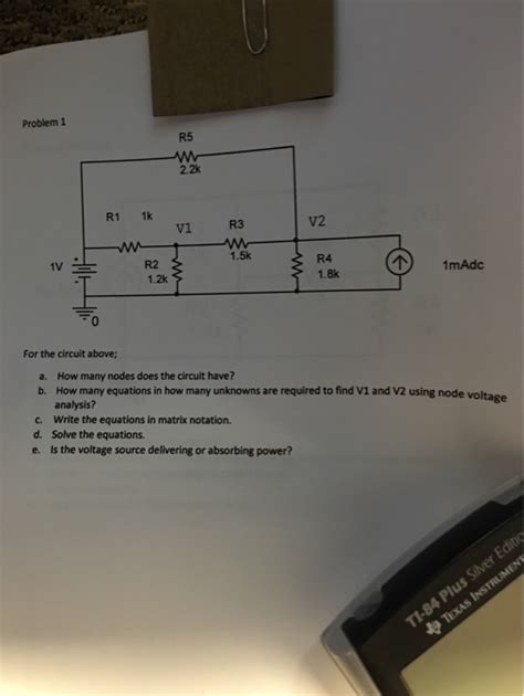 Solved For The Circuit Above How Many Nodes Does The