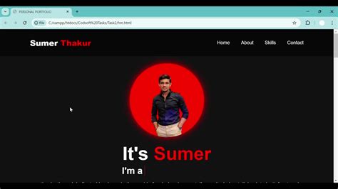 Building My Own Portfolio Website Using Html And Css Sumer Thakur Posted On The Topic Linkedin