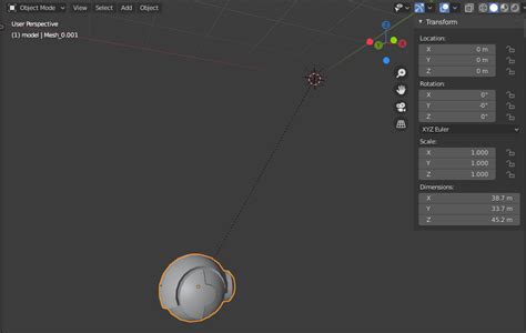 Object With Origin Set To Geometry Not At Center When Coordinates Are Set To 000 Blender