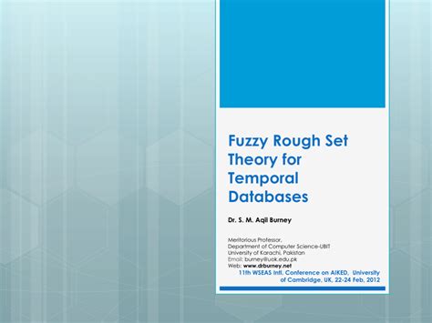 Pdf Fuzzy Rough Set Theory For Temporal Databases
