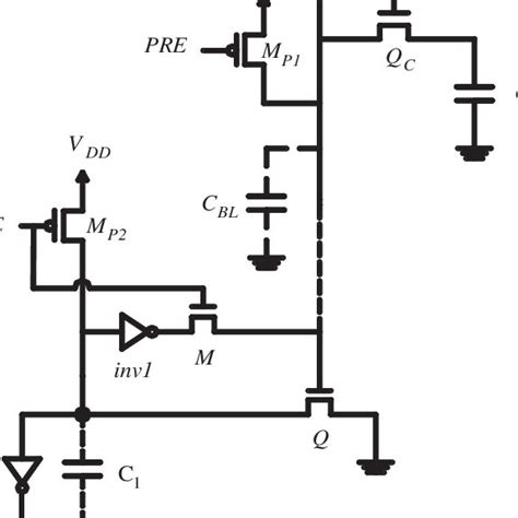 The 1t 1c Dram Cell Along With The Reading Circuitry According To The Download Scientific