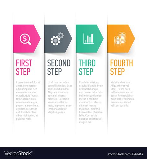sequential text boxes royalty free vector image
