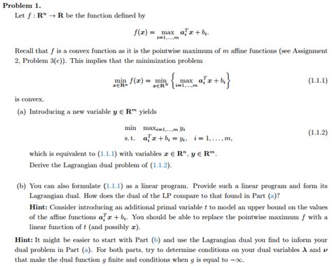Problem Let F Rn R Be The Function Defined By Chegg