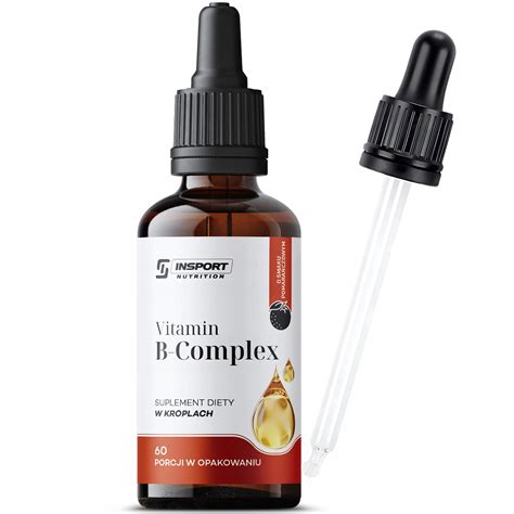 Witamina B Complex Krople 30ml Witaminy B1 B2 B3 B5 B6 B7 B9 B12