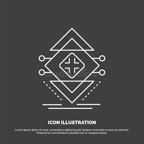 Computing Data Infrastructure Science Structure Icon Line Vector