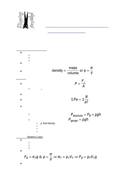 0573 Lecture Notes Ap Physics 1 Unit 8 Review Fluids Exam Prep Pdf Pressure Fluid